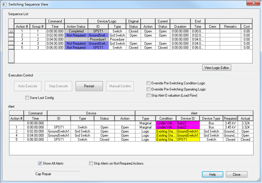 Switching Sequence Management Switching Sequence Software Etap 